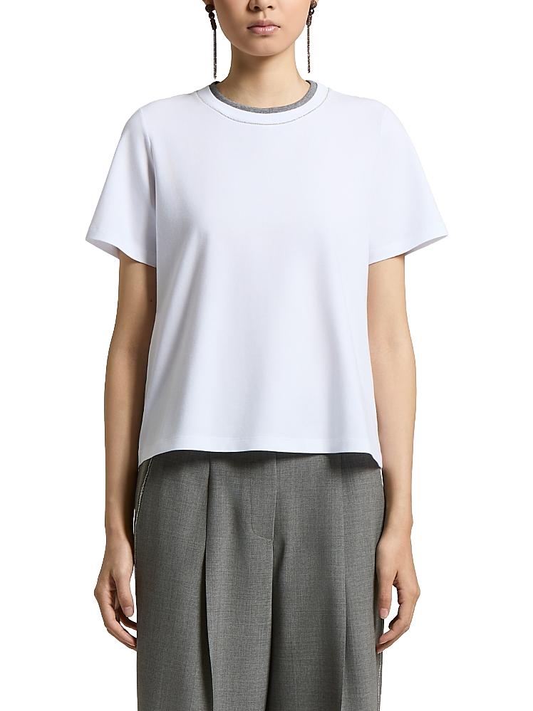 PESERICO Peserico Stretch Cotton Jersey Crewneck Tee